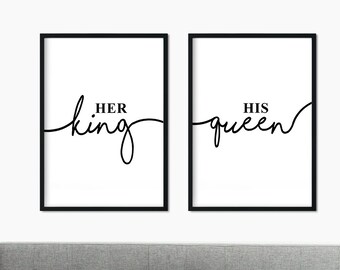 His queen her king | Etsy