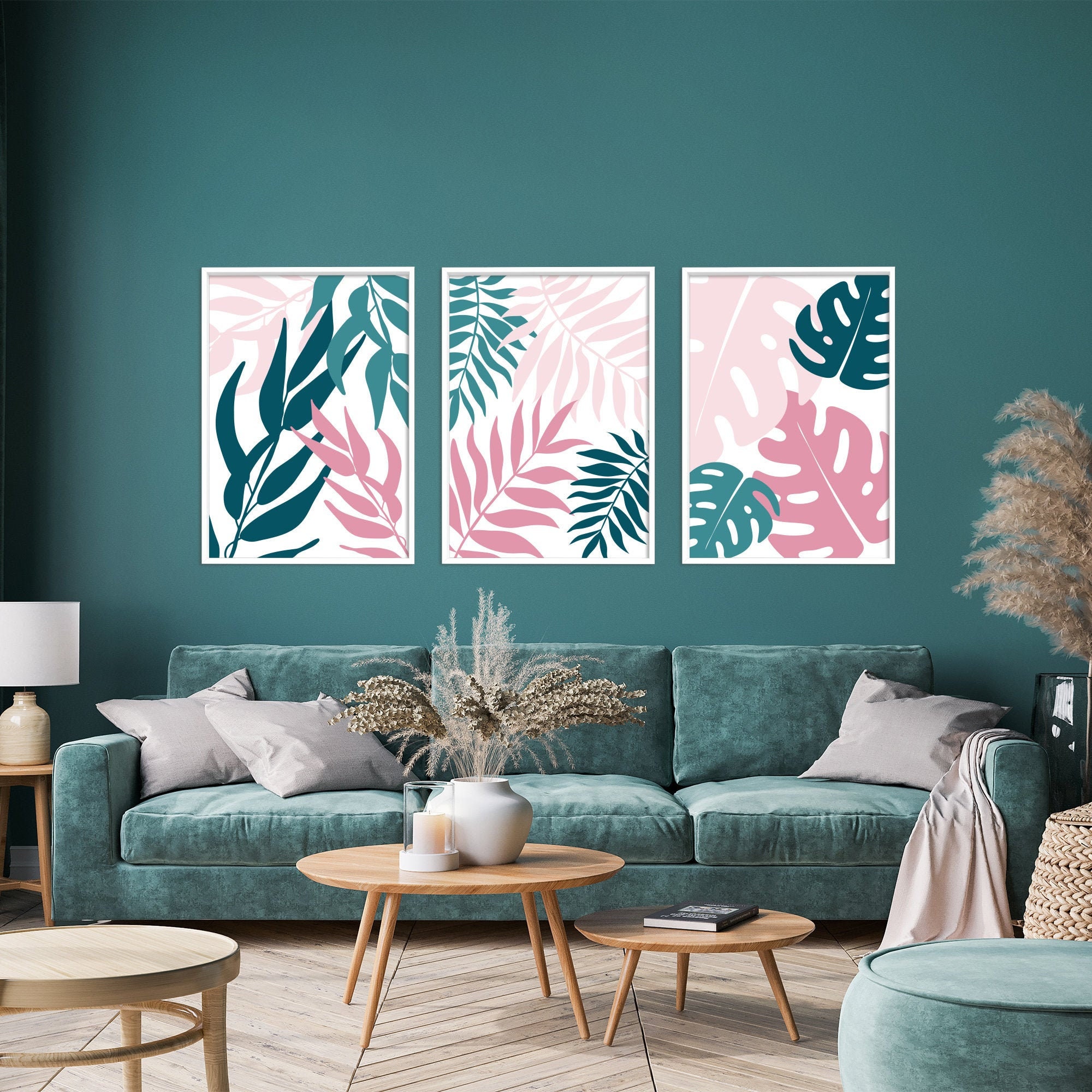Teal pink and grey living room store
