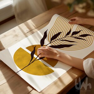 Ochre & Rust Fall Wall Art: Mid-century Modern Prints - Etsy