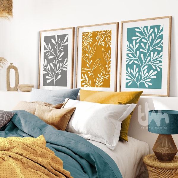 Grey Teal Yellow - Etsy