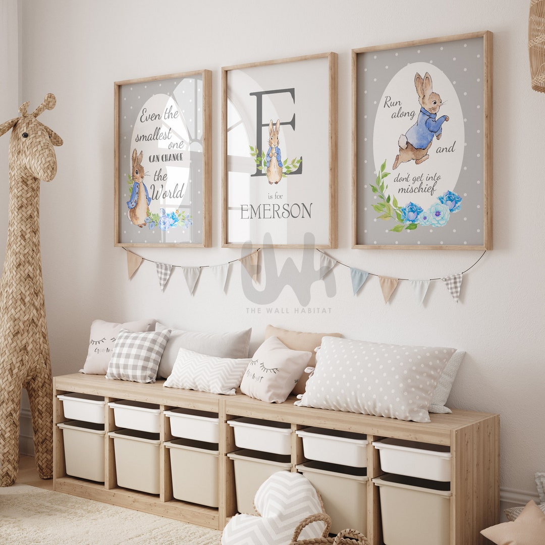 Peter Rabbit Wall Art, Peter Rabbit Nursery Wall Decor, Peter Rabbit ...