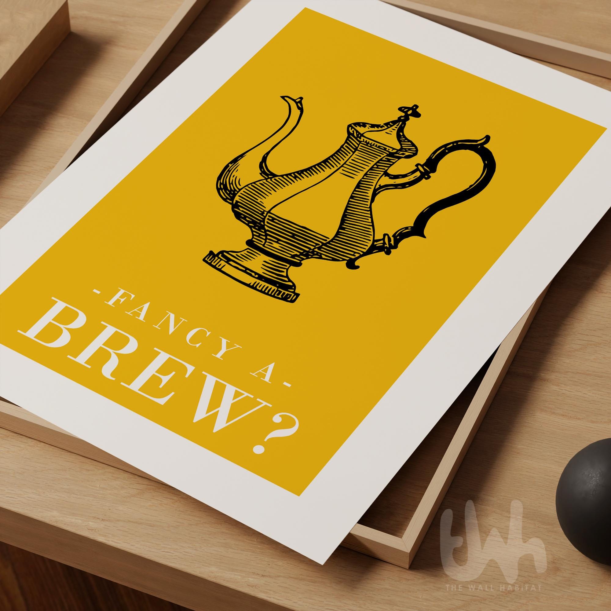 Mustard Yellow Kitchen Prints Set: Tea & Coffee Lover Quotes - Etsy