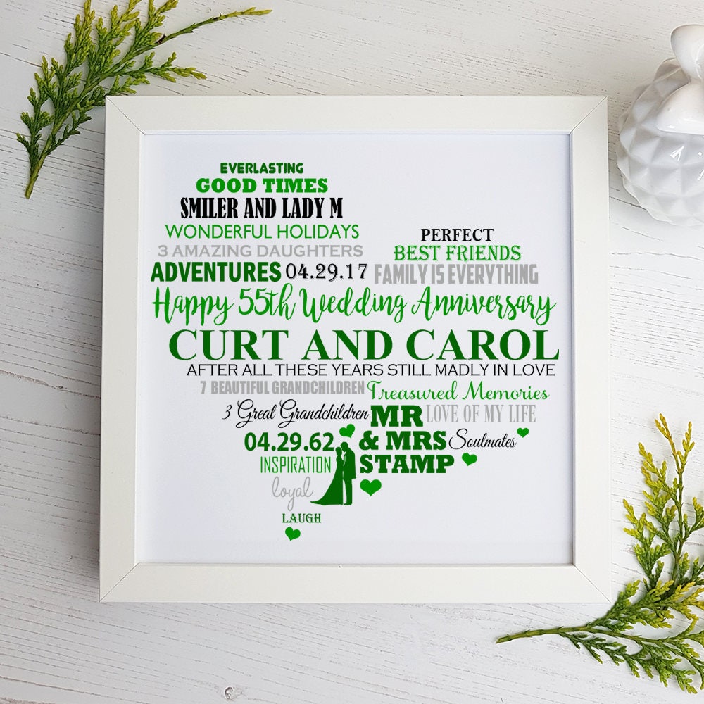 55th ANNIVERSARY 55th Anniversary Gift 55th Wedding Etsy 55th-anniversary-55th-anniversary-gift-55th-wedding-etsy