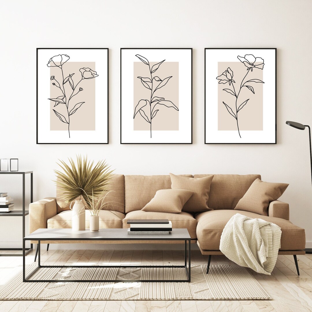 Beige Wall Art, Neutral Wall Prints, Black and Beige Wall Art, Beige ...