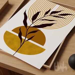 Ochre & Rust Fall Wall Art: Mid-century Modern Prints - Etsy