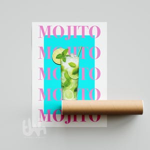 Mojito Print, Mojito Poster, Bar Cart Prints, Mojito Sign, Mojito Art ...