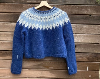 Wool Sweater Icelandic Pattern - Etsy