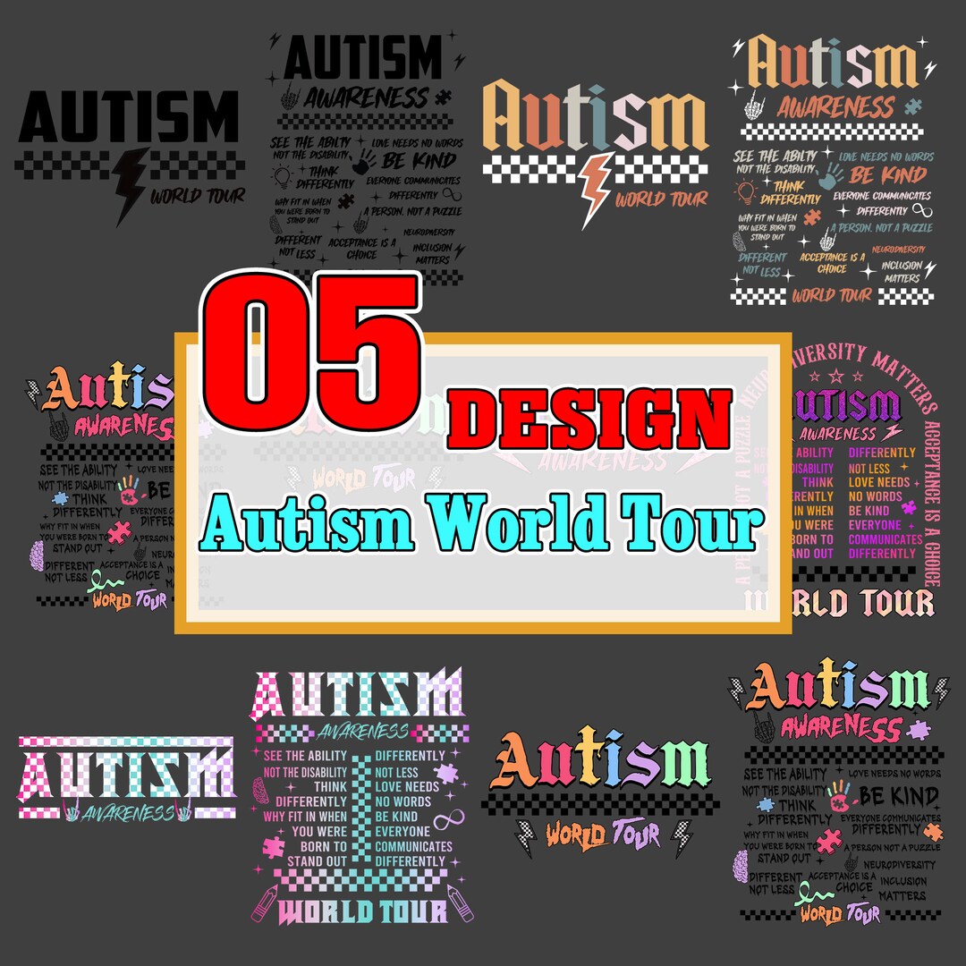 Autism World Tour Png Bundle, Autism Png, Autism Shirt Design, Autism ...
