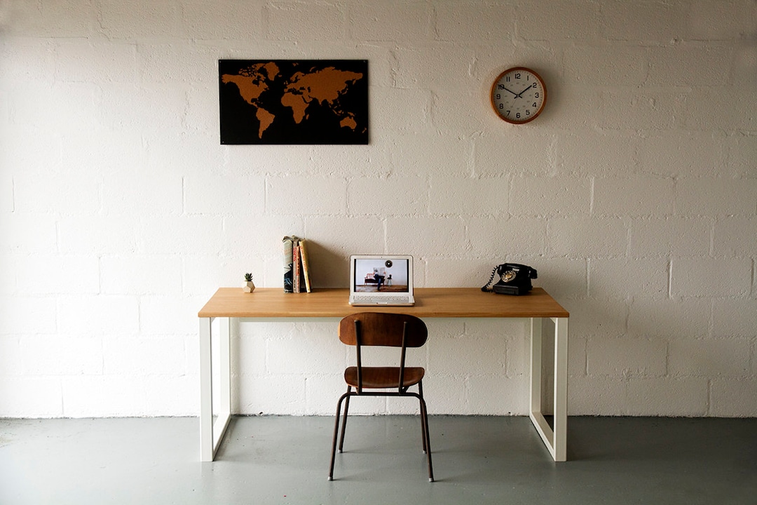 Desk With Chunky Minimalist Legs. Plywood. Oak. Walnut. Large - Etsy