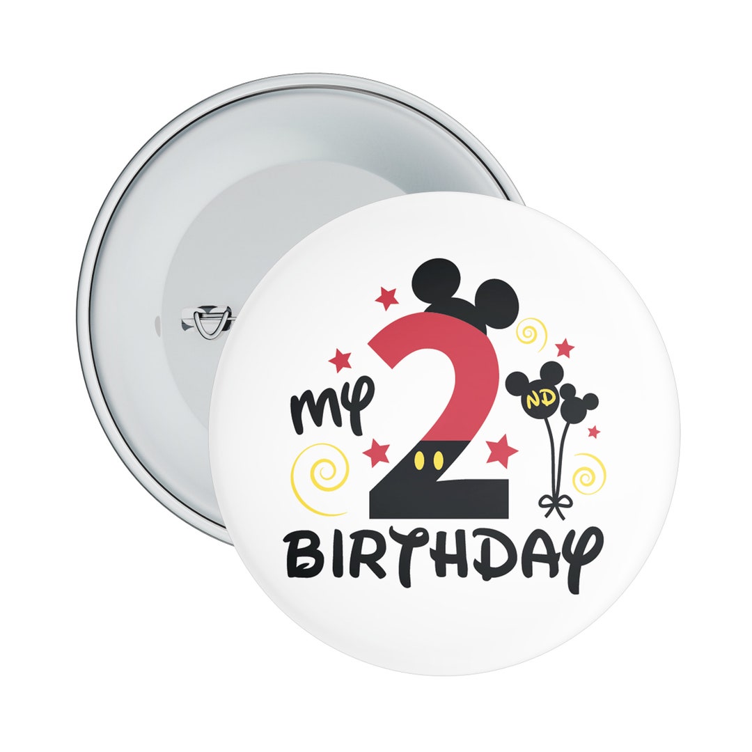 2nd Birthday Birthday Badge Birthday Boy 59mm Wide - Etsy