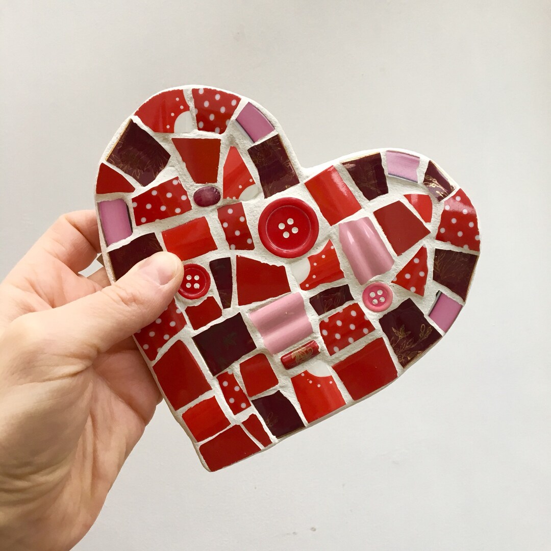 Large Mosaic Heart - Etsy