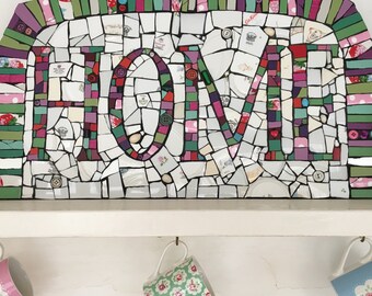 Home Mosaic Sign - Etsy