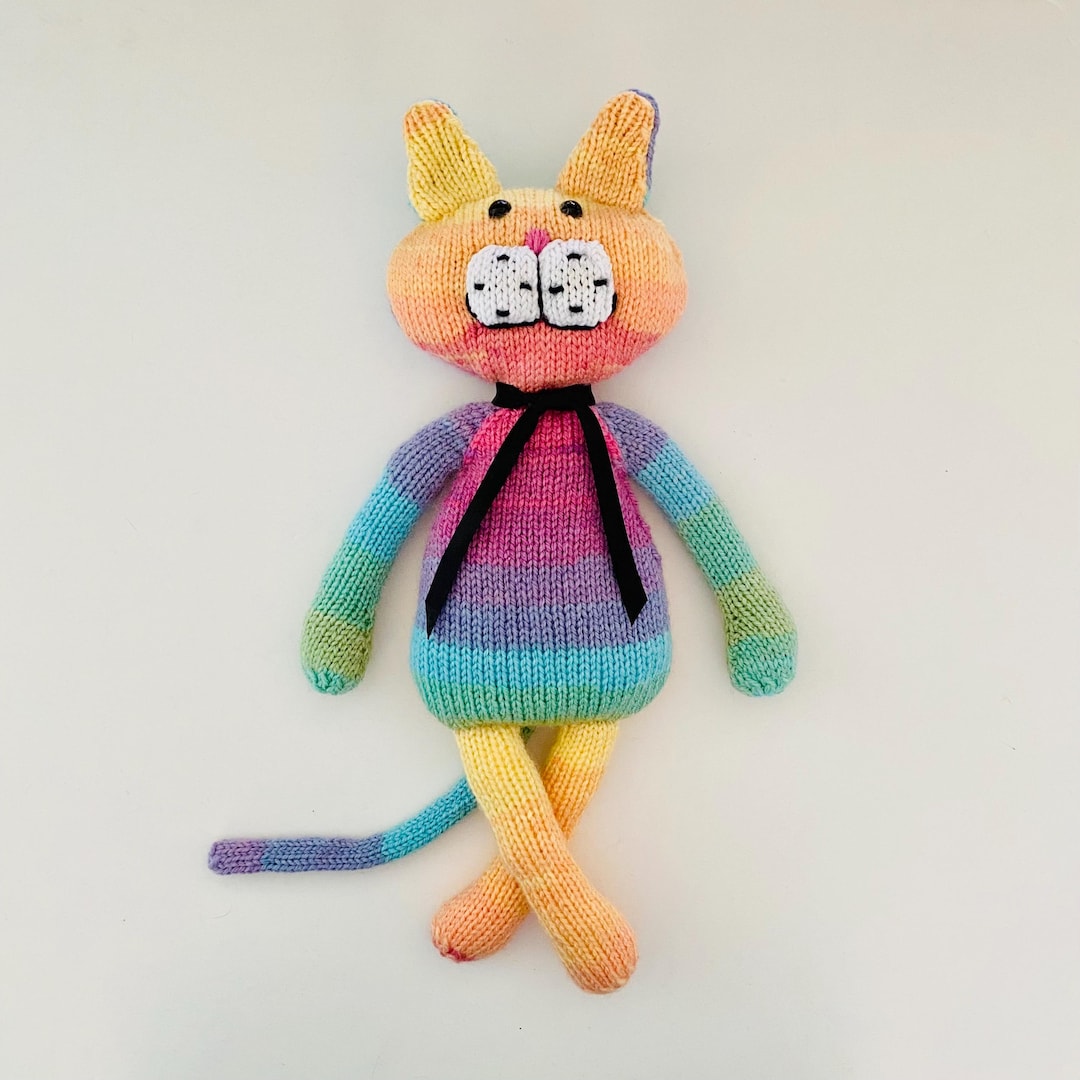 Rainbow Cat Plush - Etsy