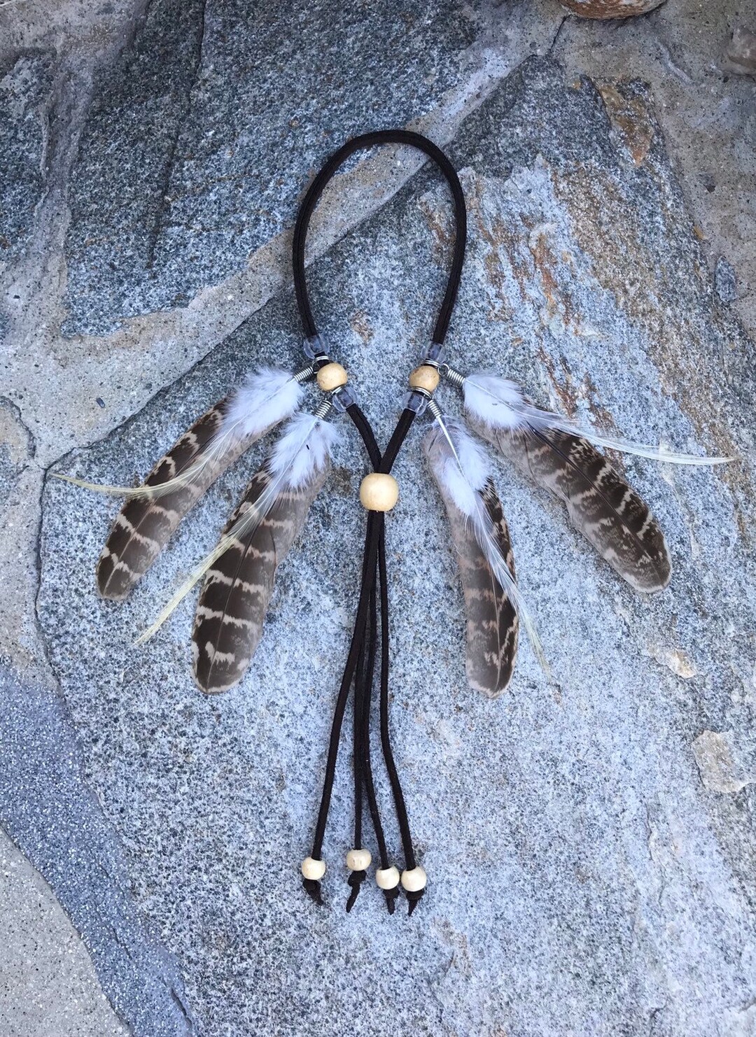 Luxor Tribal Armband - Unisex Arm Cuff, Natural Feather Arm Accessory ...