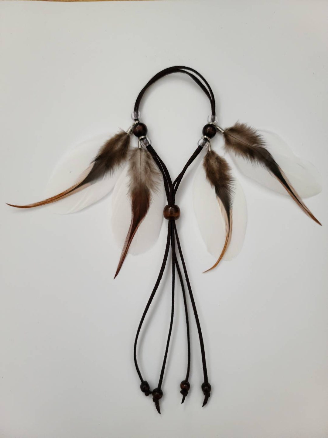 Lyon Tribal Armband - Unisex Arm Cuff, Natural Feather Arm Accessory ...