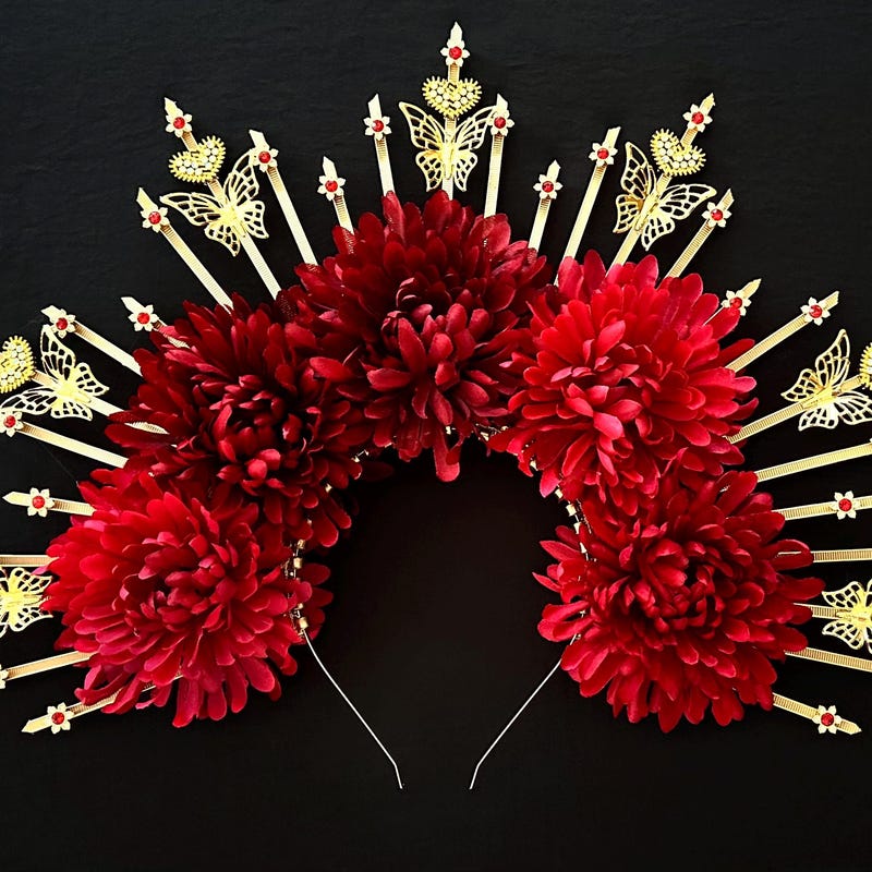 Dia De Los Muertos Flower Crown - Etsy