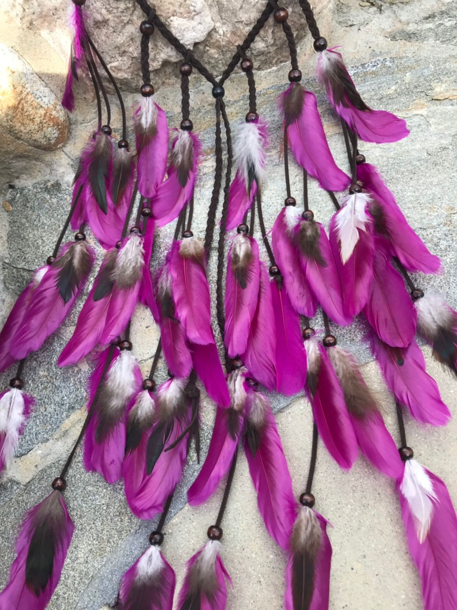 Plum Feather Headdress - Tribal Feather Headpiece, Plum Feathers ...