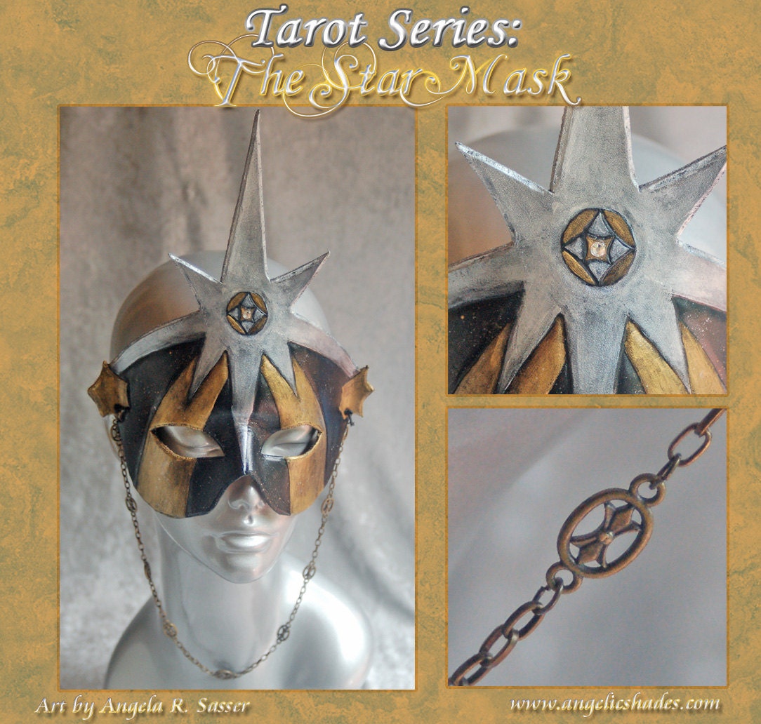 Tarot the Star Mardi Gras Masquerade Necklace Mask Celestial - Etsy