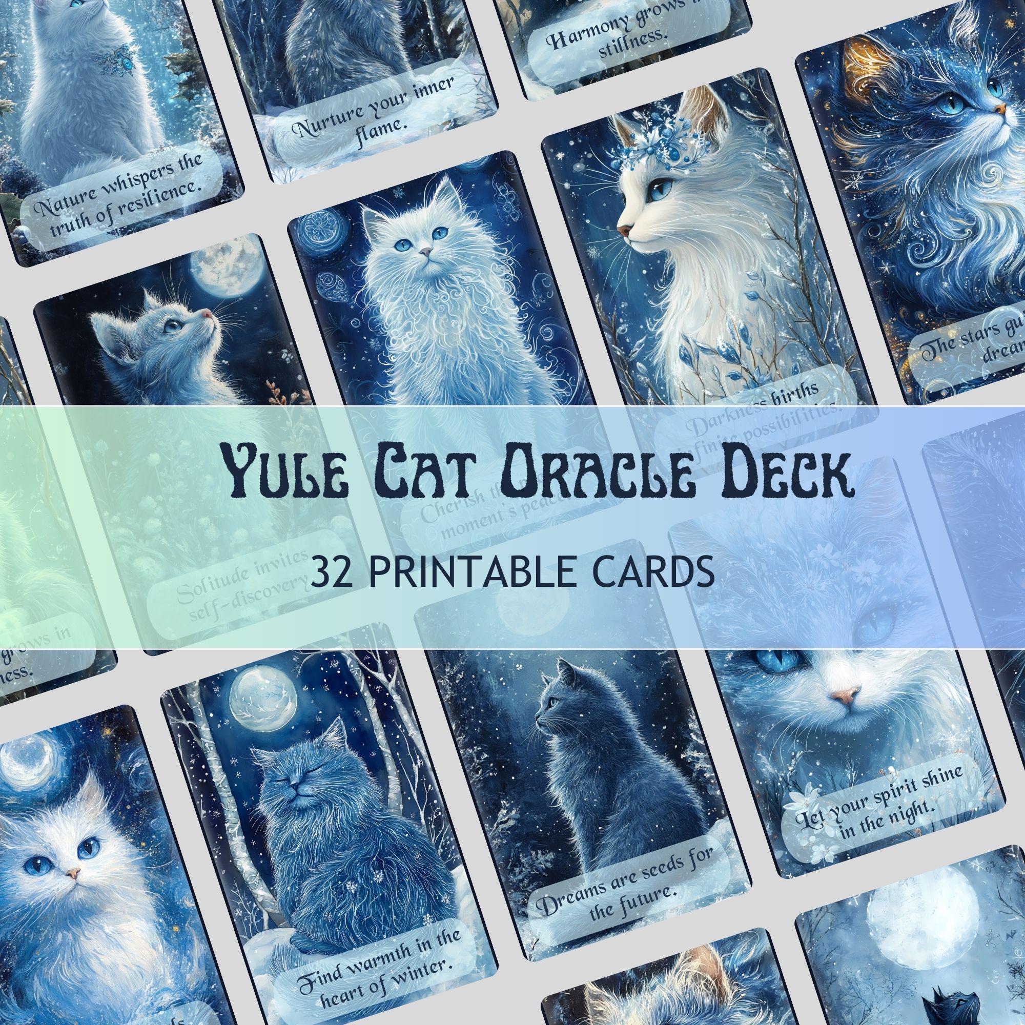 Yule Cat Oracle Cards, Jólakötturinn Icelandic Cat Printable Oracle ...