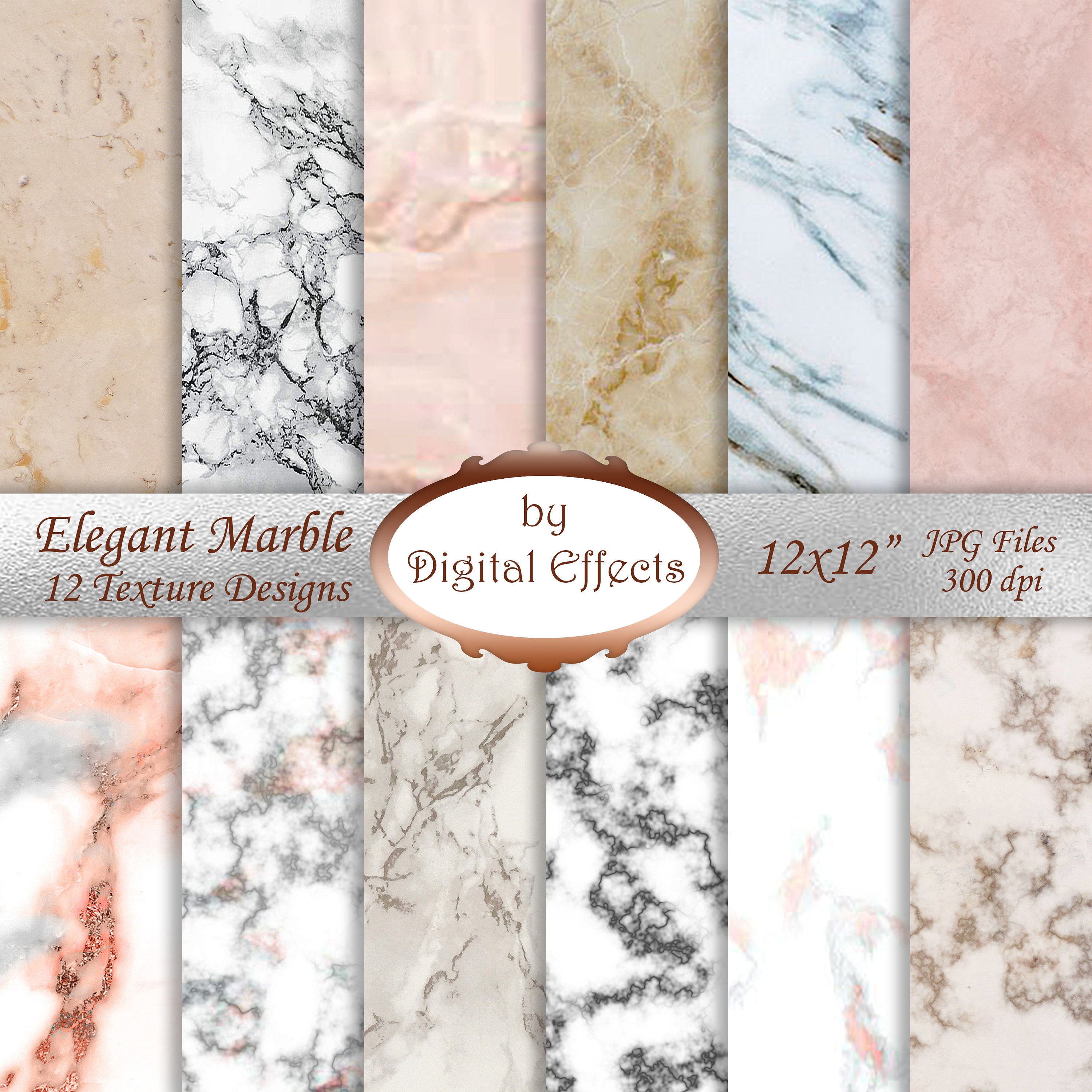Elegant Marble Digital Paper 12x12 Scrapbook Paper Pack - Etsy