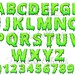 HALLOWEEN Green Slime Alphabet, Stylized Green Slime Letters & Numbers ...