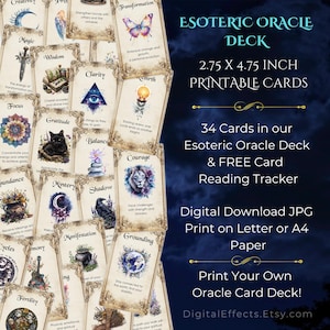 Esoteric Oracle Cards: Printable Divination Deck (JPG, PDF Bonus) - Etsy
