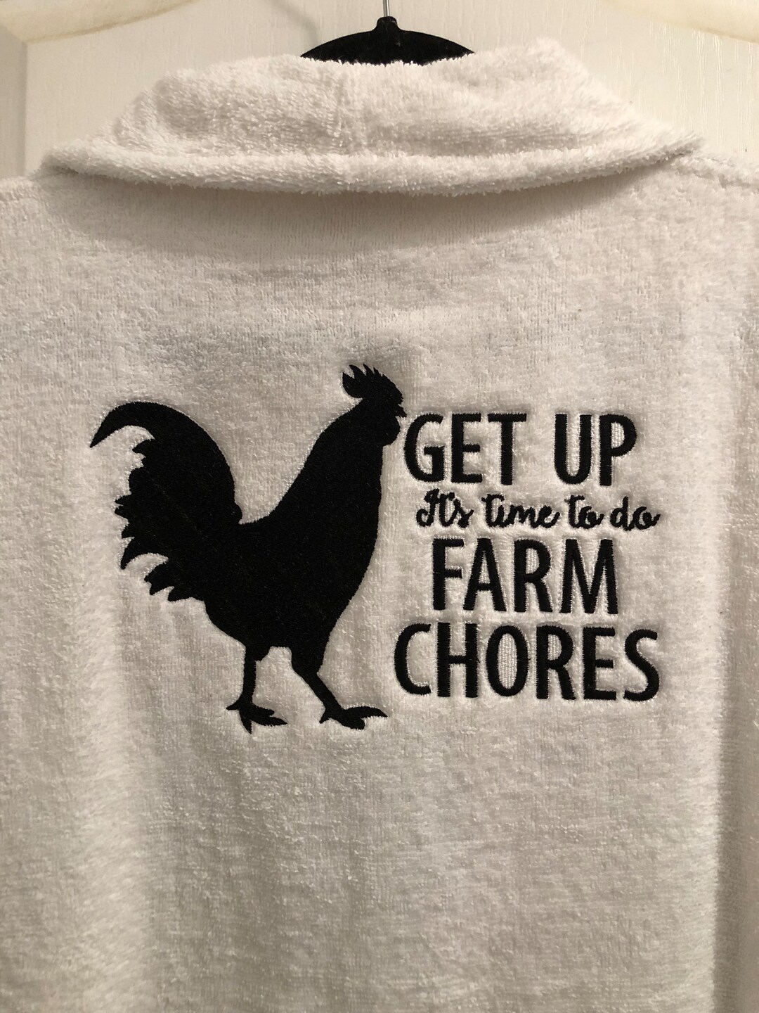 Farm Chores Terry Embroidered Robe House Coat One Size Fits Most ...