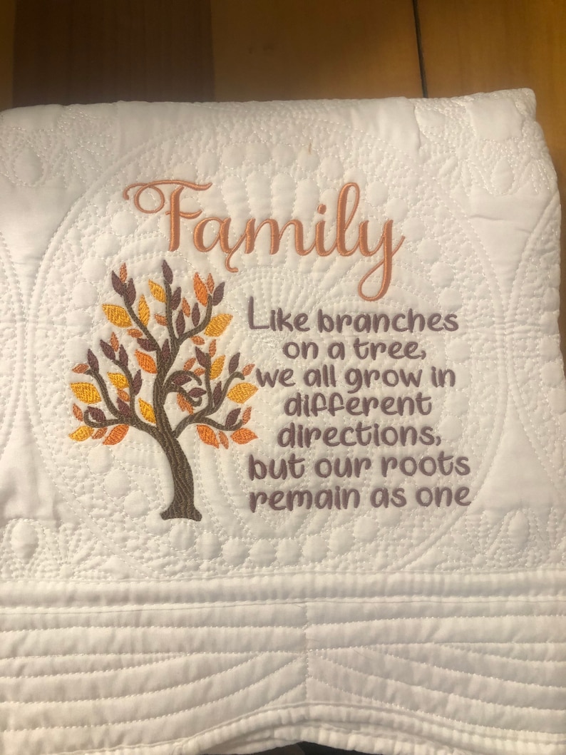 Family Tree Embroidery Design, Branches Quote (digital Download) - Etsy