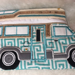 School Bus Zippered Bag Embroidered Large 10 Size. Bus Driver Teacher ...