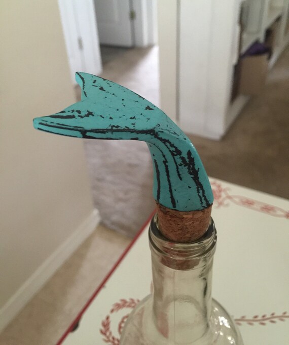 Mermaid /dolphin / Whale Tail Wine Bottle Stopper-distressed | Etsy