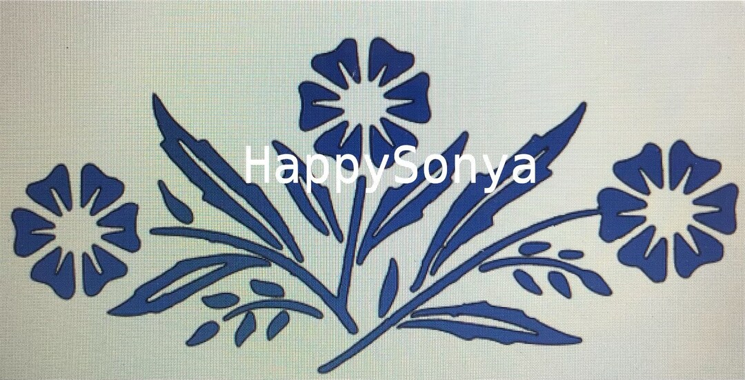 Vintage Corning Blue Cornflower SVG PNG Digital Cut File. Cards ...