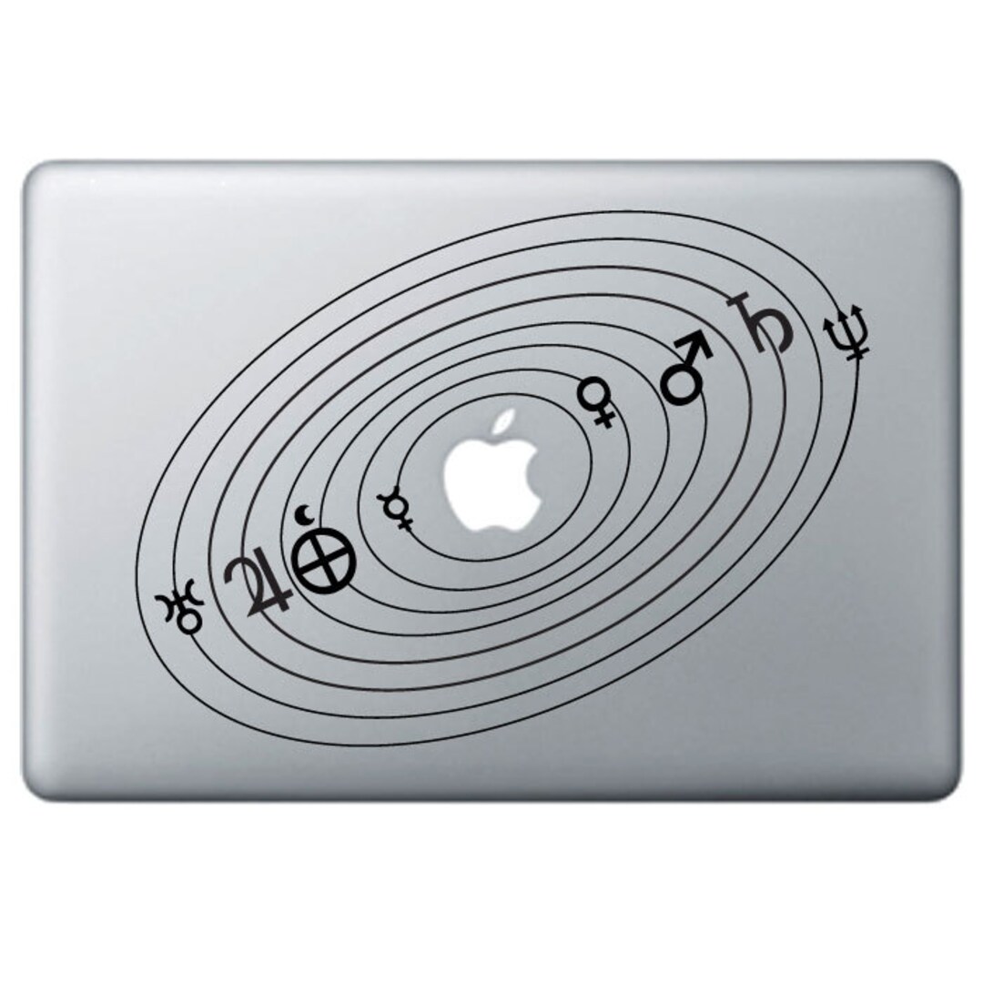 Ancient Symbol Solar System Decal Sticker, Roman Greek Symbol Text ...