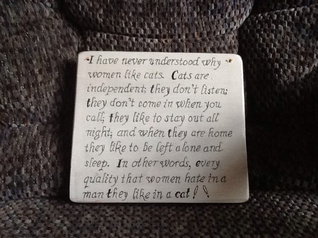 Cat Humor Poem, Men Vs. Cats!? and the Winner Is! - Etsy