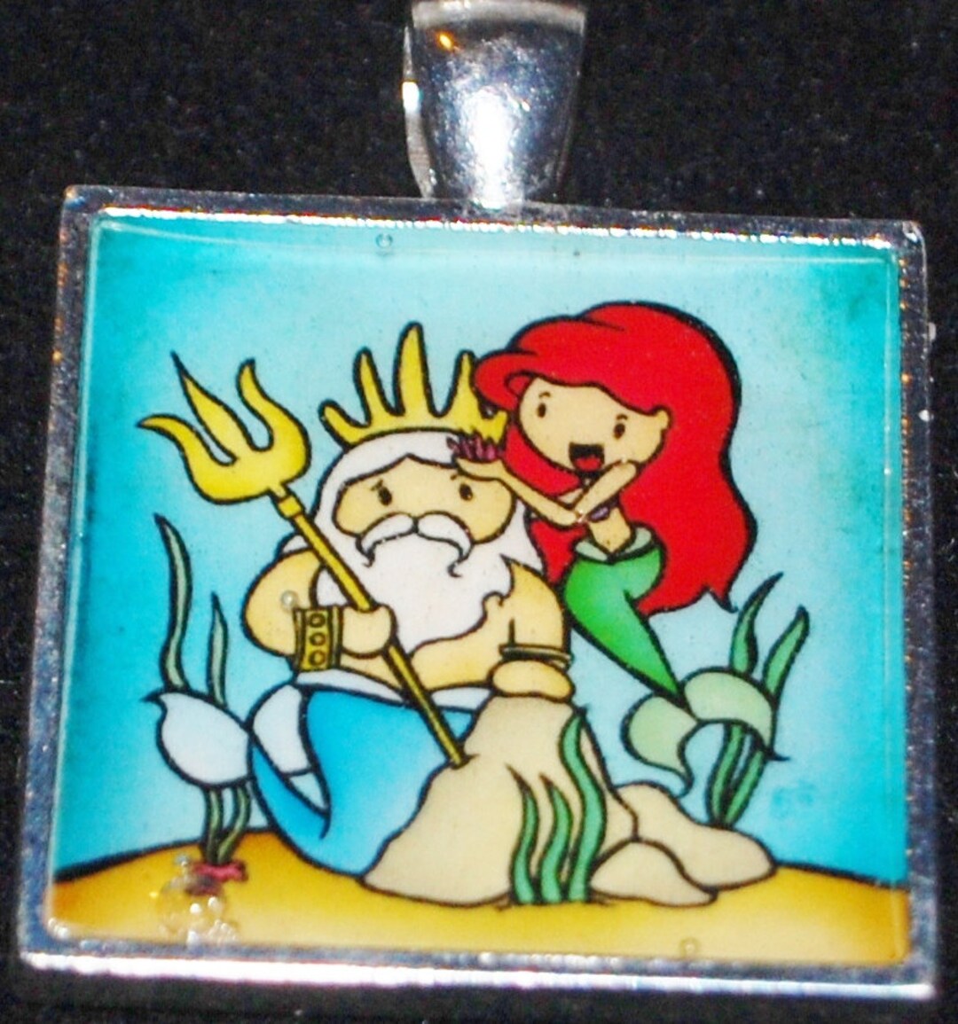 Little Mermaid Ariel Triton Baby Cartoon Movie Film Walt Disney World ...