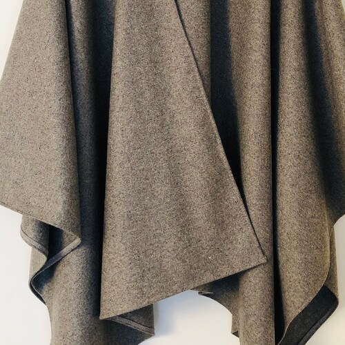 Grey Wool Cape Mens Gray Oversized Poncho Man Kimono - Etsy UK
