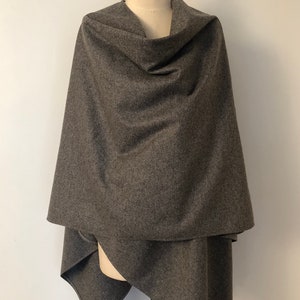 Grey Wool Cape - Mens Gray Oversized Poncho Man Kimono - Winter Blanket ...