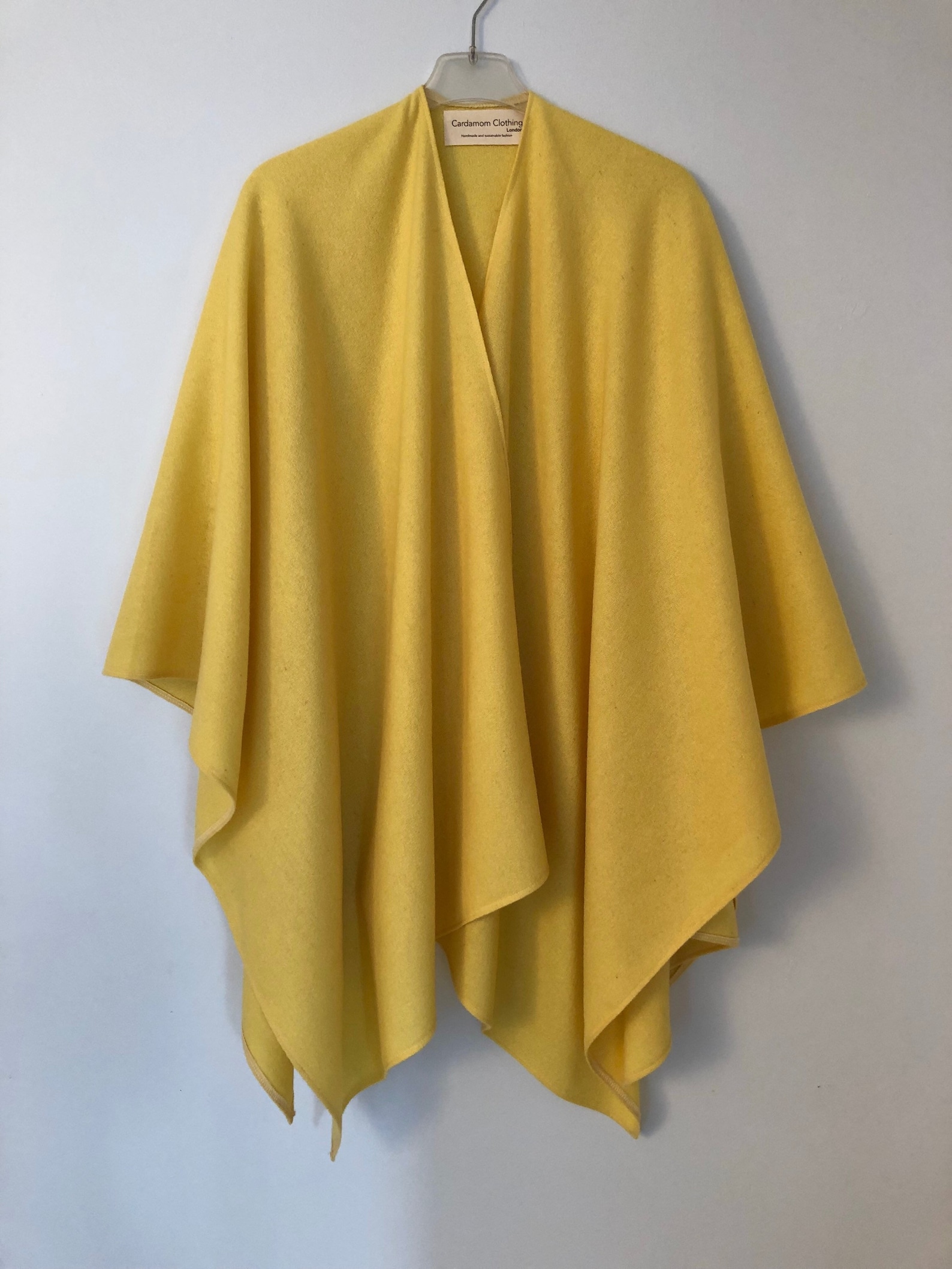 Yellow Wool Cape Pastel Yellow Oversized Poncho Mens Kimono - Etsy UK