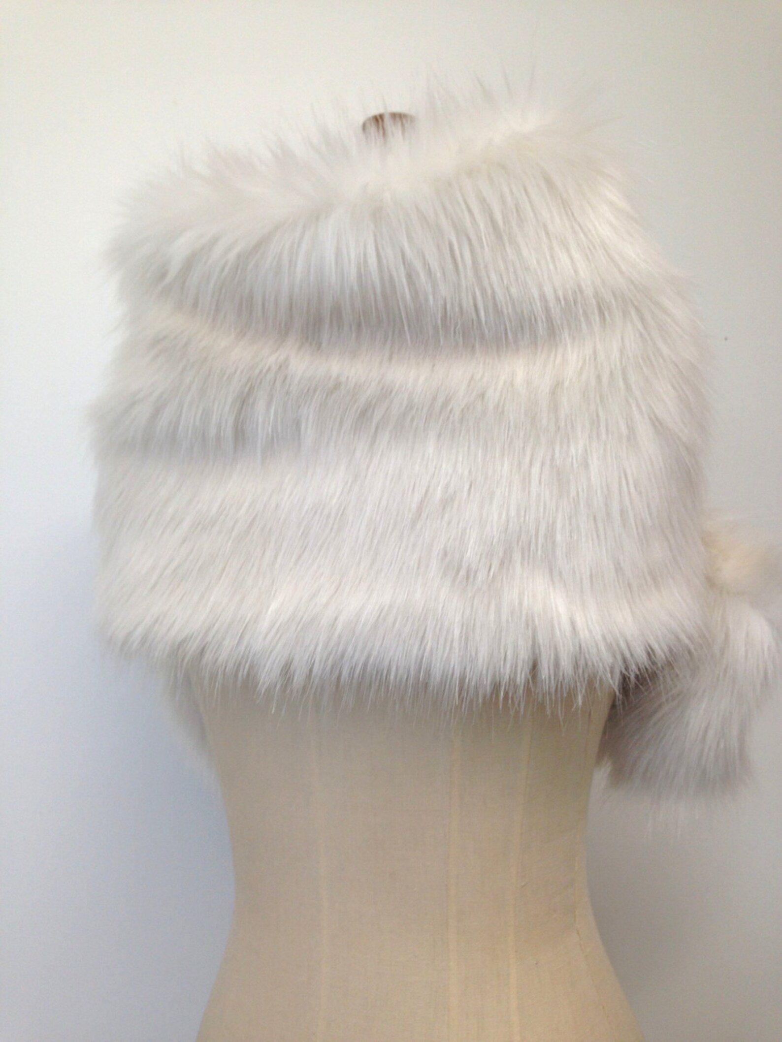 Ivory Fur Stole - Wedding Stole Ivory Faux Fur Shawl - Ivory Fur Bridal ...