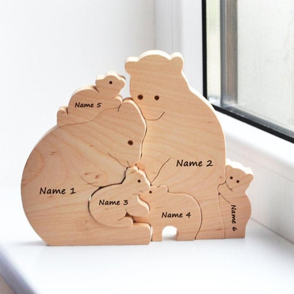 Family Interlocking Bear - Etsy