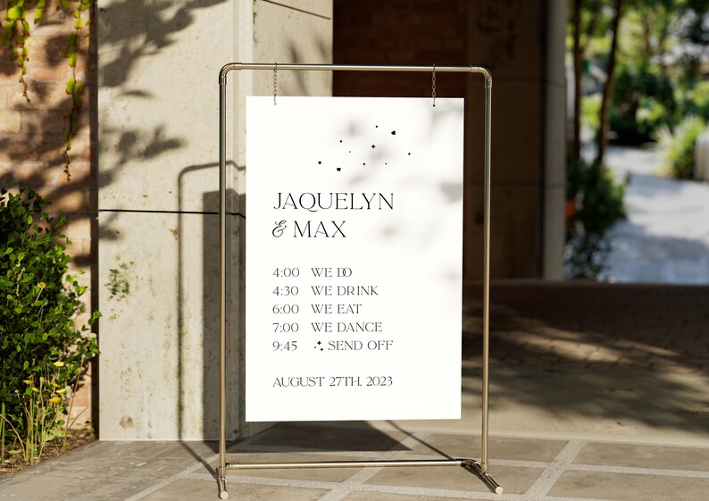 Wedding Welcome Agenda Sign - Etsy
