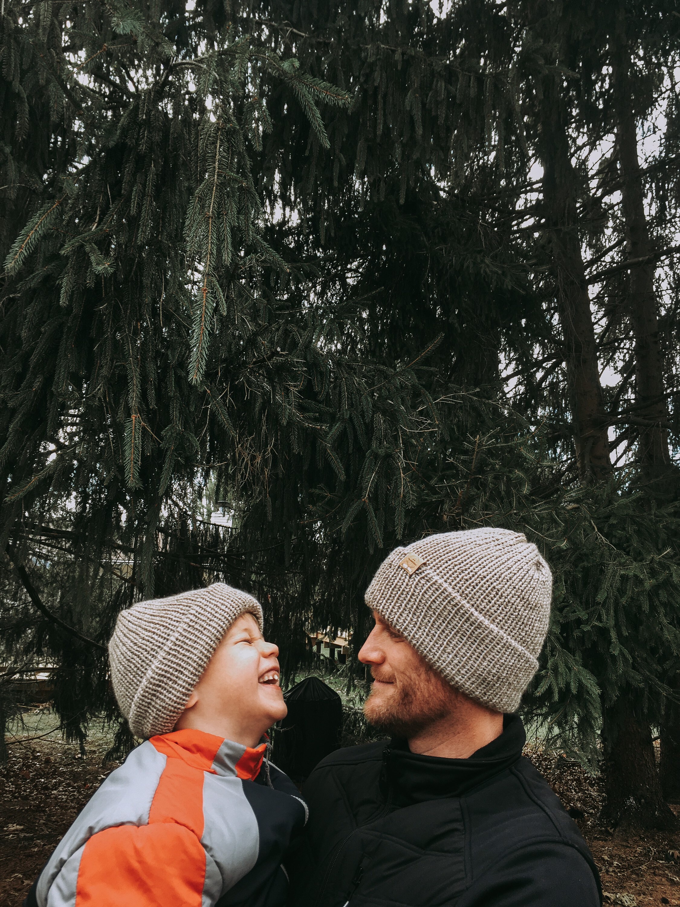 Father and Son Hats, Daddy and Me Knit Beanies, Matching Set of Fitted ...