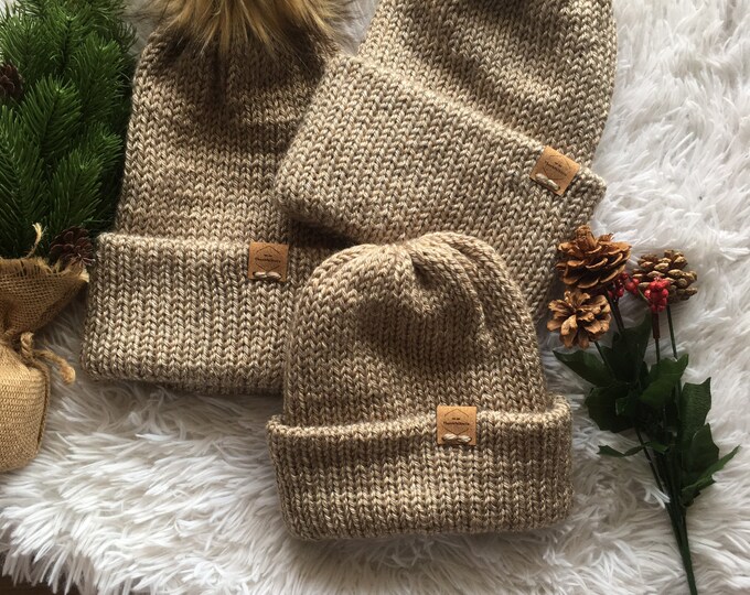 Family Hat Set, Knit Hats for the Family - Etsy