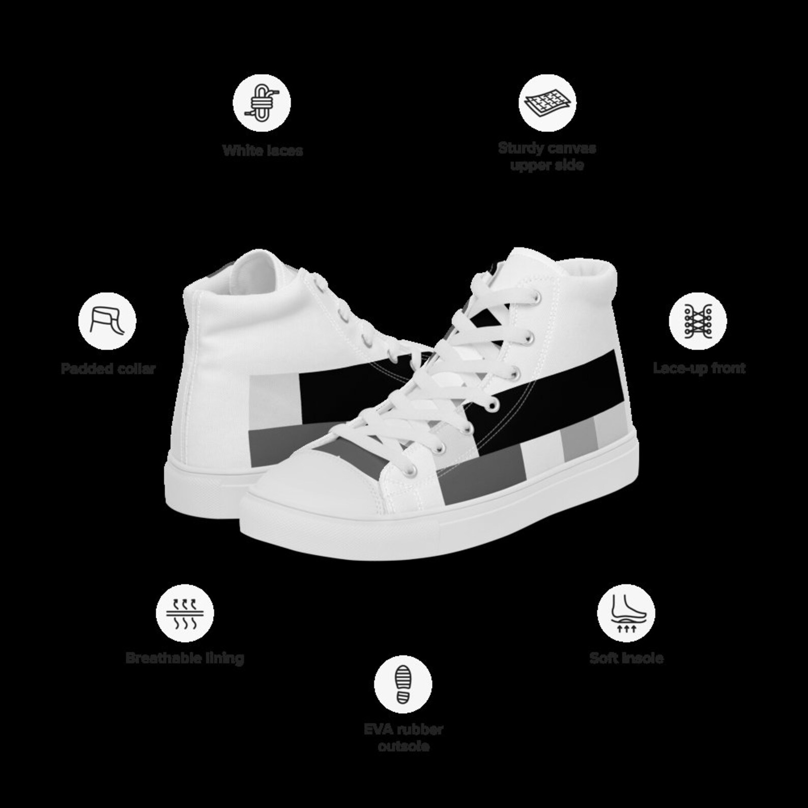 Rebel Eye Men’s High Top Canvas Shoes, Converse Sneakers, Women's Size ...