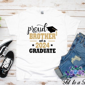 Proud Brother of a Graduate T-shirt, Graduation Shirt, Matching Family ...