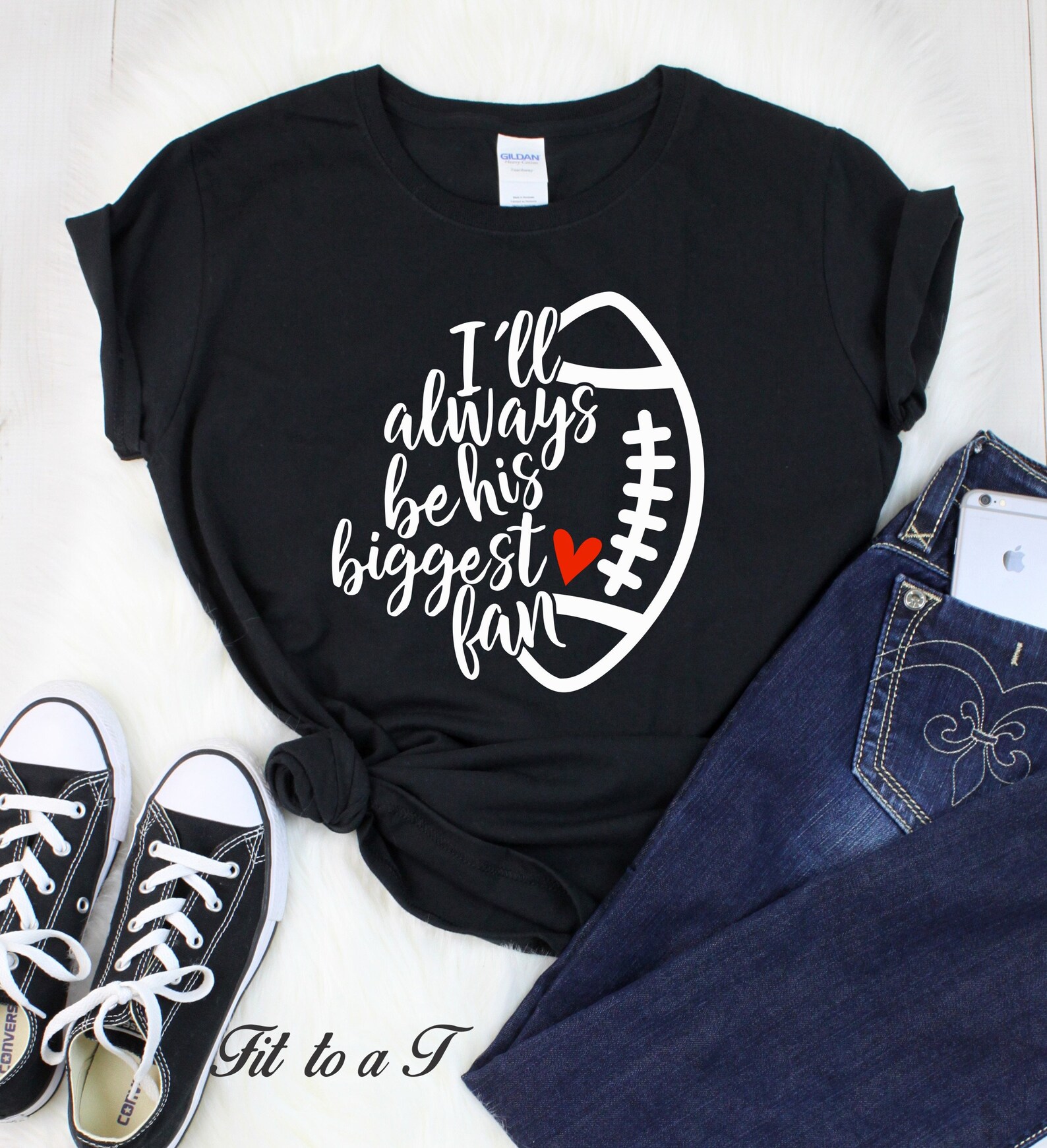 I'll Always Be His Biggest Fan Football T-shirt Football - Etsy