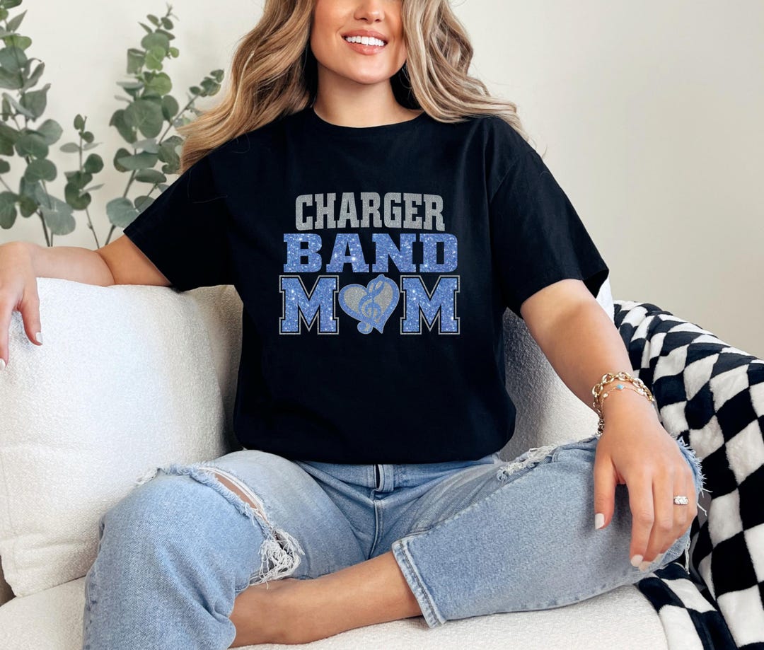 Glitter Band Mom T-shirt, Marching Band T-shirt, Band Mom Tee, Band Mom ...