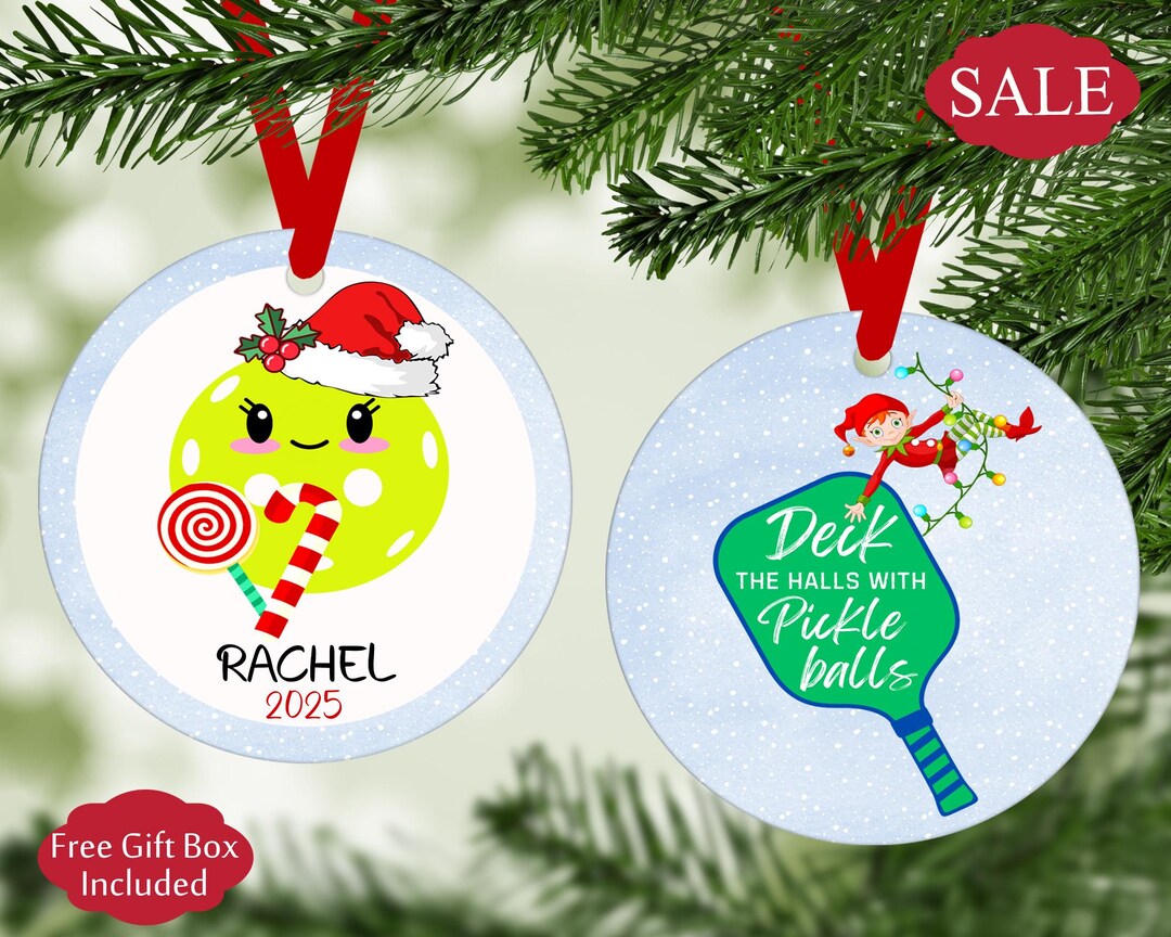 Personalized Pickleball Christmas Ornament, Stocking Stuffers, Family ...
