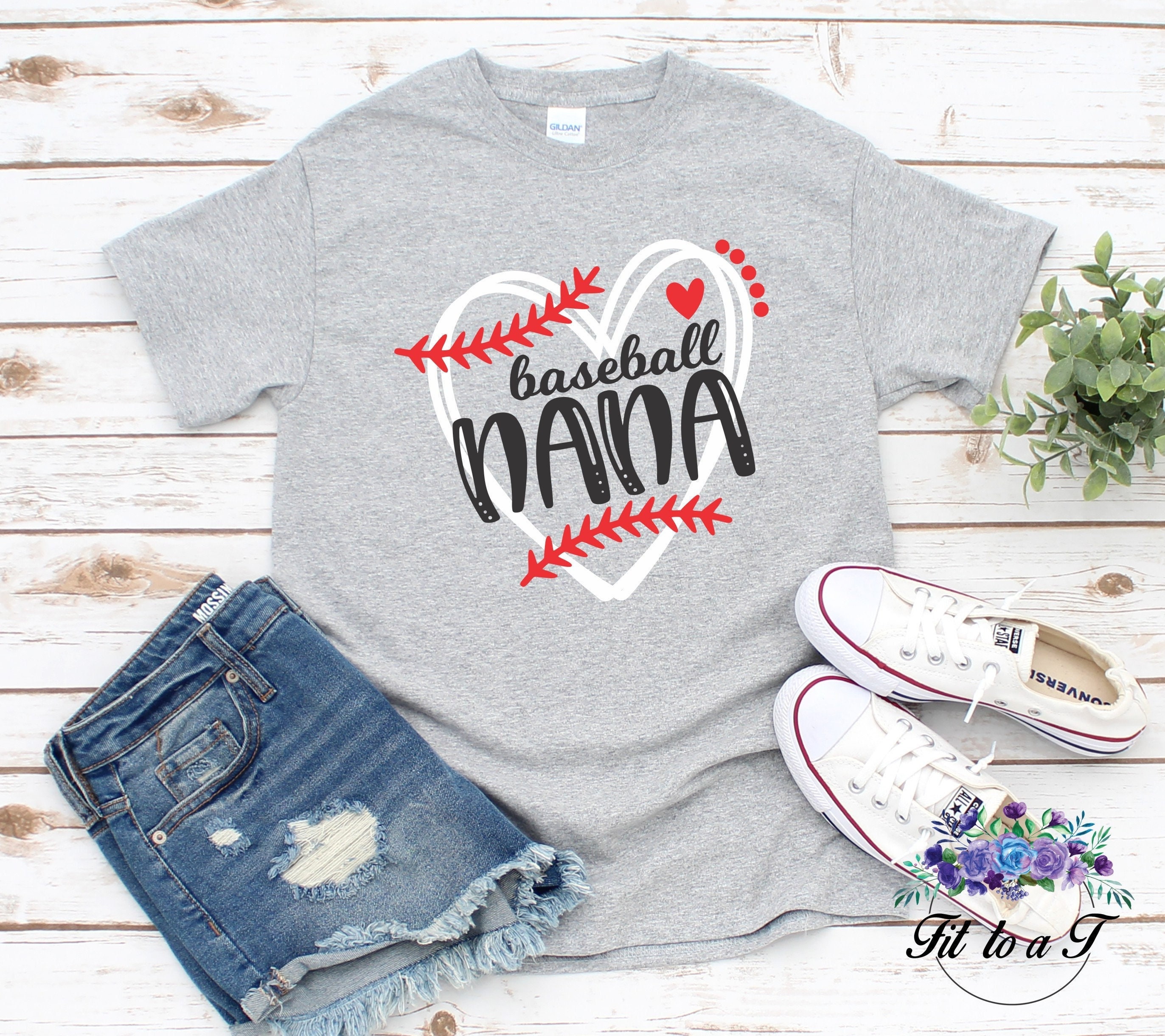 Baseball Nana T Shirt Baseball Grandma Sports Grandma Etsy