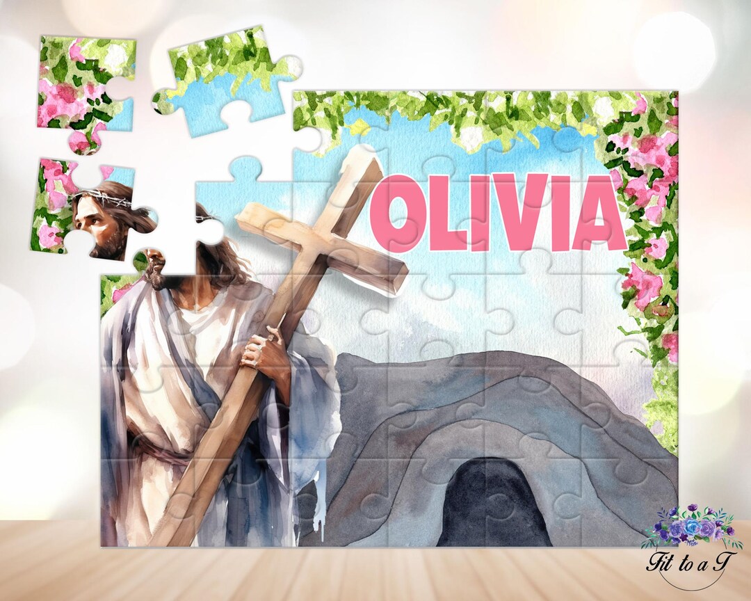 Personalized Easter Puzzle, Religious Gifts for Kids, Learning Toys ...