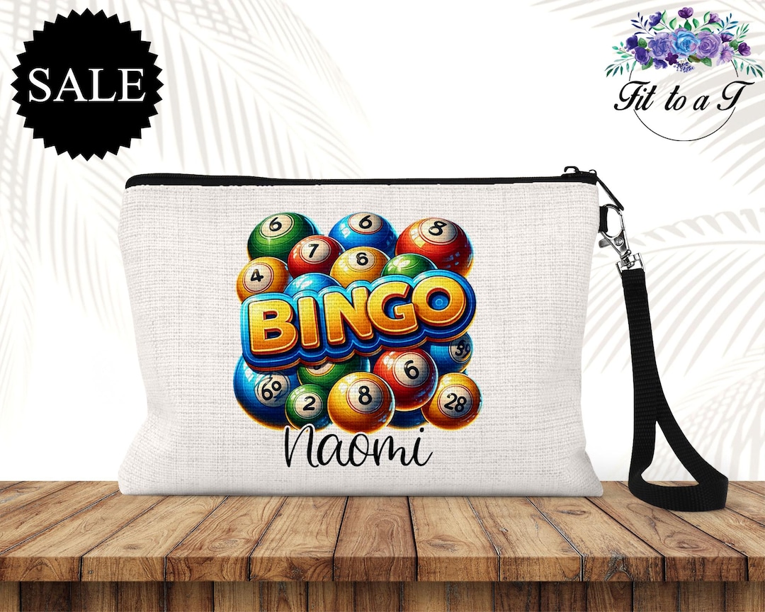 Personalized Bingo Bag, Zipper Pouch, Travel Pouch, Gifts for Mom, Coin ...